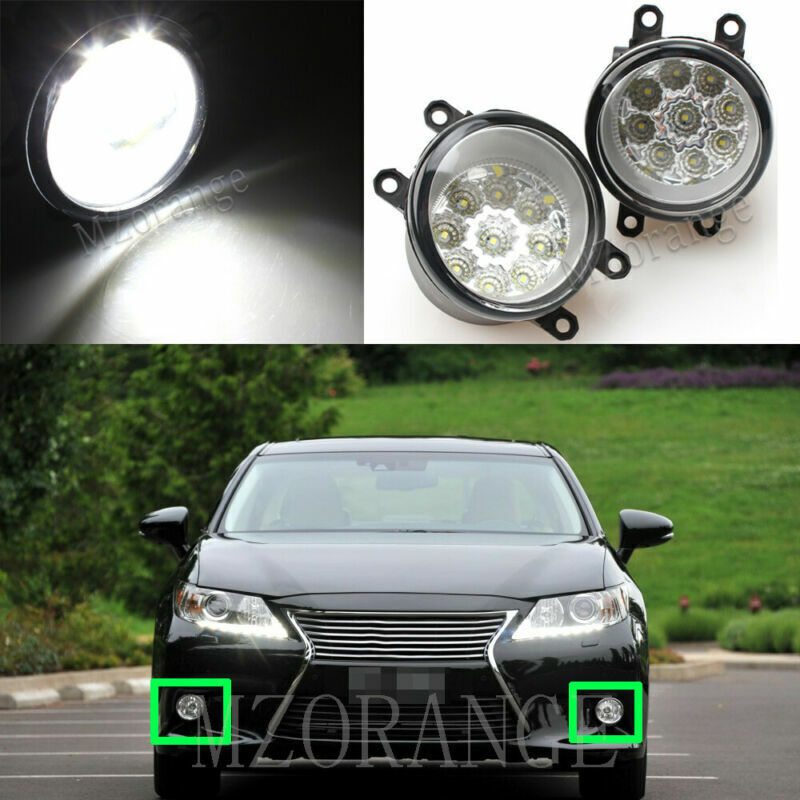 Pair LED Front Fog Light Lamp For Toyota Ractis Yaris Vios Vitz Rav4 ...