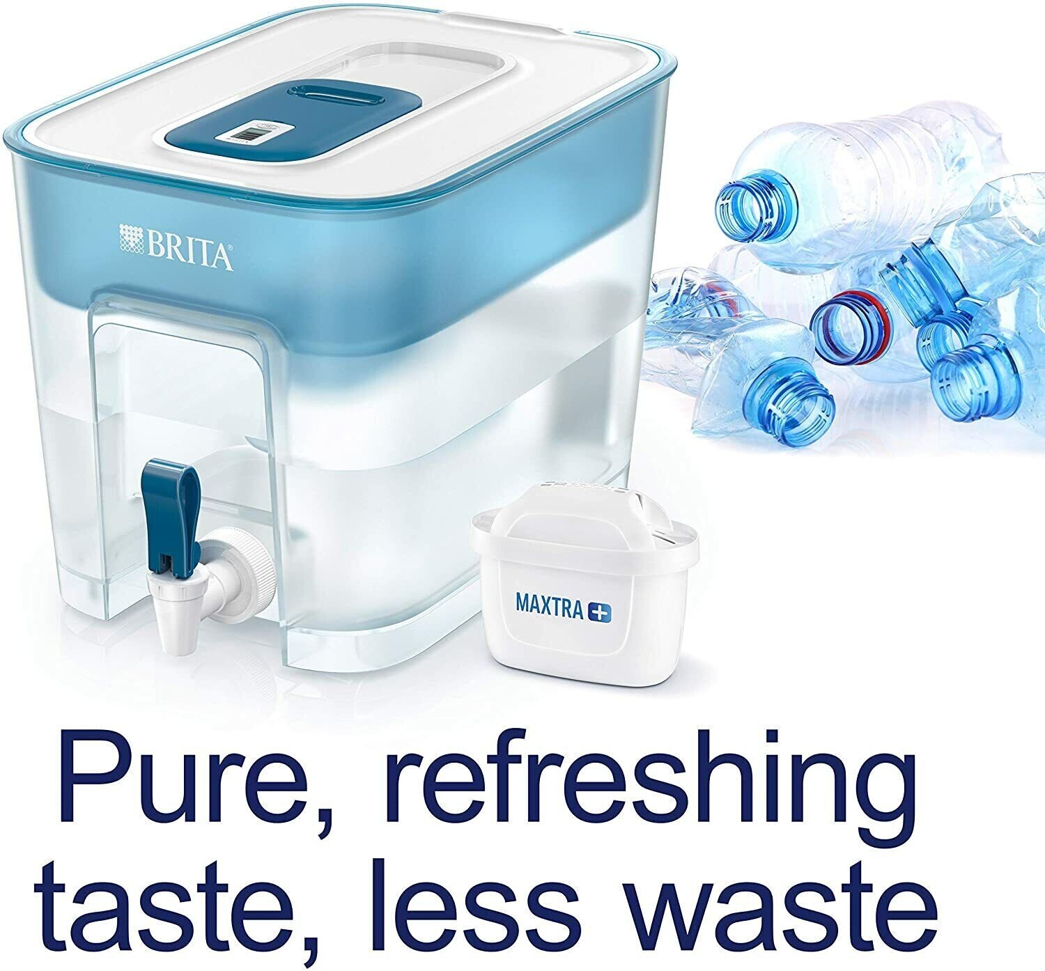 BRITA Flow Water Filter Tank 8.2L Fridge Dispenser Jug + 1 Maxtra+ ...