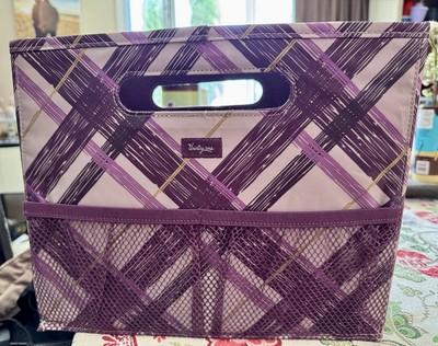 Organize Fold N file bag Thirty-One Fold N' File (Plum Plaid) | eBay