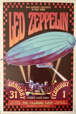 Two different Led Zeppelin 7.8"X11.8” sturdy glossy poster ...
