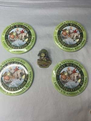 Disney Hero Pin Button Badge Conservation Fund And Pin | eBay