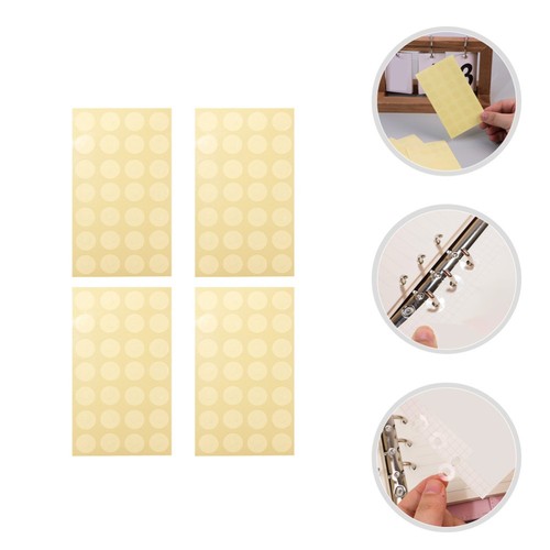 12 Sheets Loose-leaf Protection Stickers Reinforcement Binder Hole ...