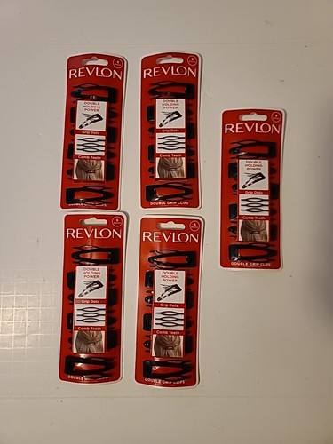 New Revlon Double Grip Hair Clips, 6 Count, Black - 5 Packs | eBay