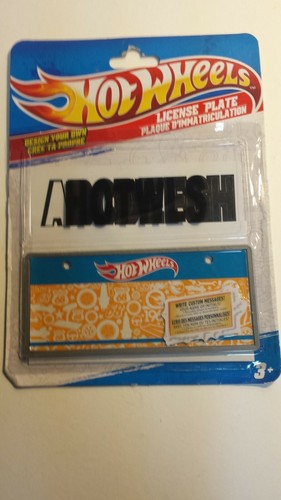 Hot Wheels License Plate Custom Message DIY Diecast Toys Mattel Bike ...