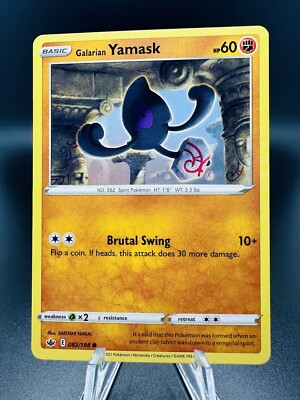 Pokemon TCG - Galarian Yamask 82/198 - Chilling Reign 2021 | eBay