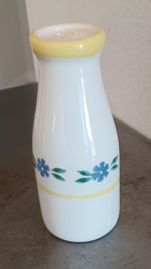 Crock Shop Santa Ana Ca Ceramic Milk Bottle With Blue Flowers 7" Tall ...