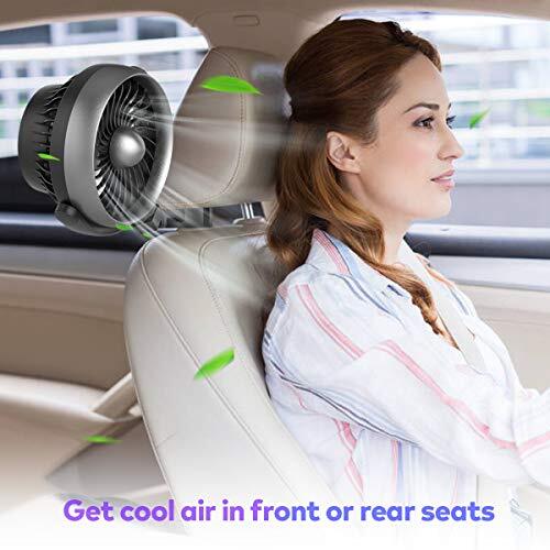 LEMOISTAR Car Fan Battery Operated USB Car Fan 4 Speed Strong ...