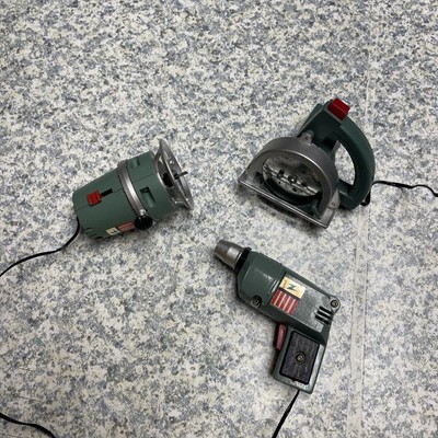 * 3 Vintage 1969 Ideal Powermite Workshop Tools Saw Router Drill Tested ...