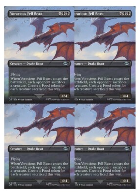 MTG - 4x (Borderless) VORACIOUS FELL BEAST - Lord of the Rings (U) | eBay