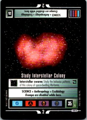 Star Trek Voyager CCG Uncommon Card #104U Study Interstellar Colony | eBay