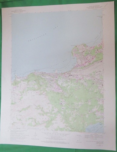 Guam USGS Eight Quadrangle Topographic Paper Maps 1968 Survey 22" x 27 ...