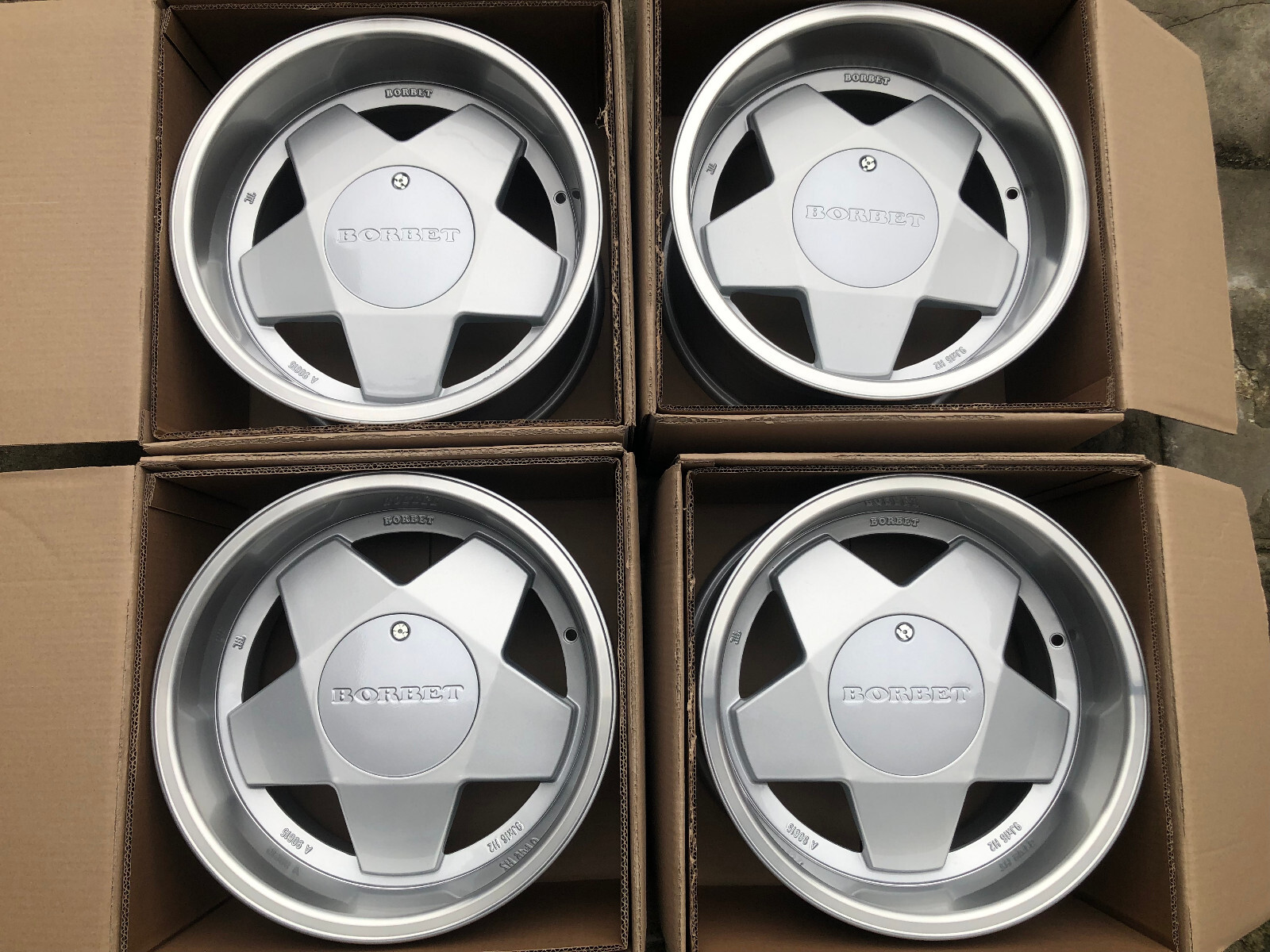 4x 9.0j RETRO wheels 9x16 4x100 VW Golf 1 2 3 BMW E30 BORBET A - JAPAN ...