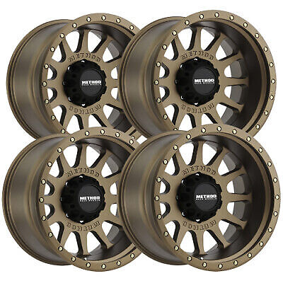 (Set of 4) Method MR605 NV 20x12 8x6.5" -52mm Bronze Wheels Rims 20 ...