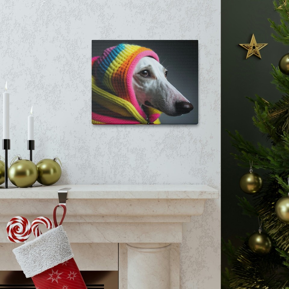 Funny Whippet Silly Whippet Scene Inside Wall Art Ready to Hang ...