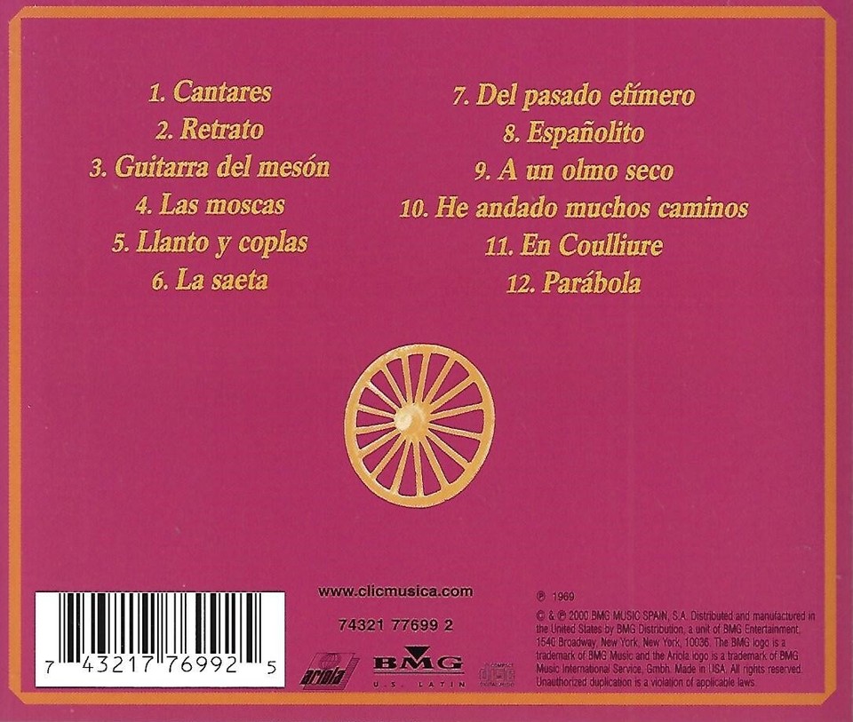 Dedicado a Antonio Machado, Poeta by Joan Manuel Serrat (CD, 2000 ...