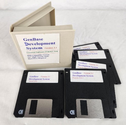 GenBase Development System Version 3.1 IBM Compatible 3.5" Software | eBay