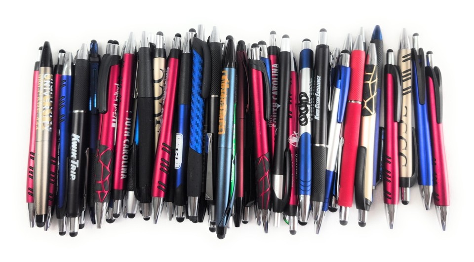 50 Misprint STYLUS TIP Retractable Click Pens HUB PEN bulk Mixed ...