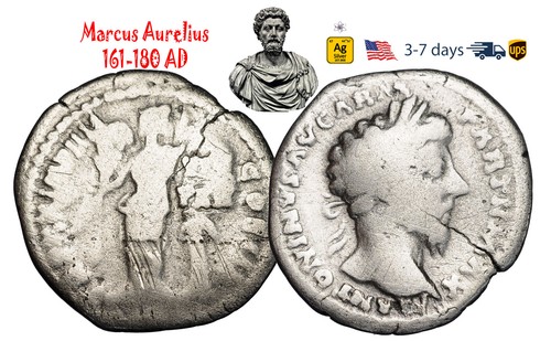 Ancient Roman Empire Coin Silver Denarius Marcus Aurelius 161 180 AD #33622 | eBay