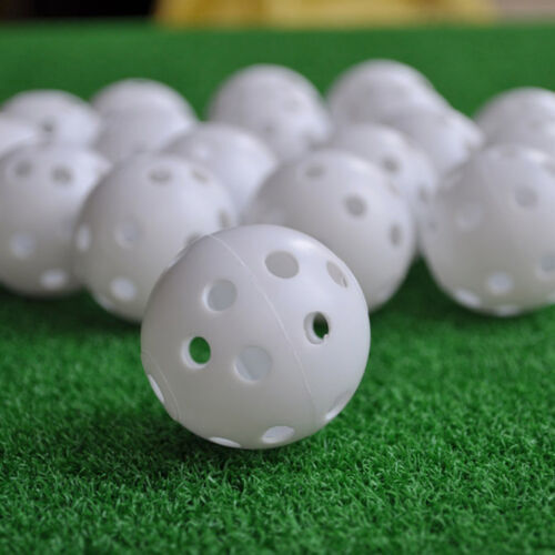 100pcs Hollow Plastic Practice Golf Balls Golf Balls Air Flow Ball WL ...