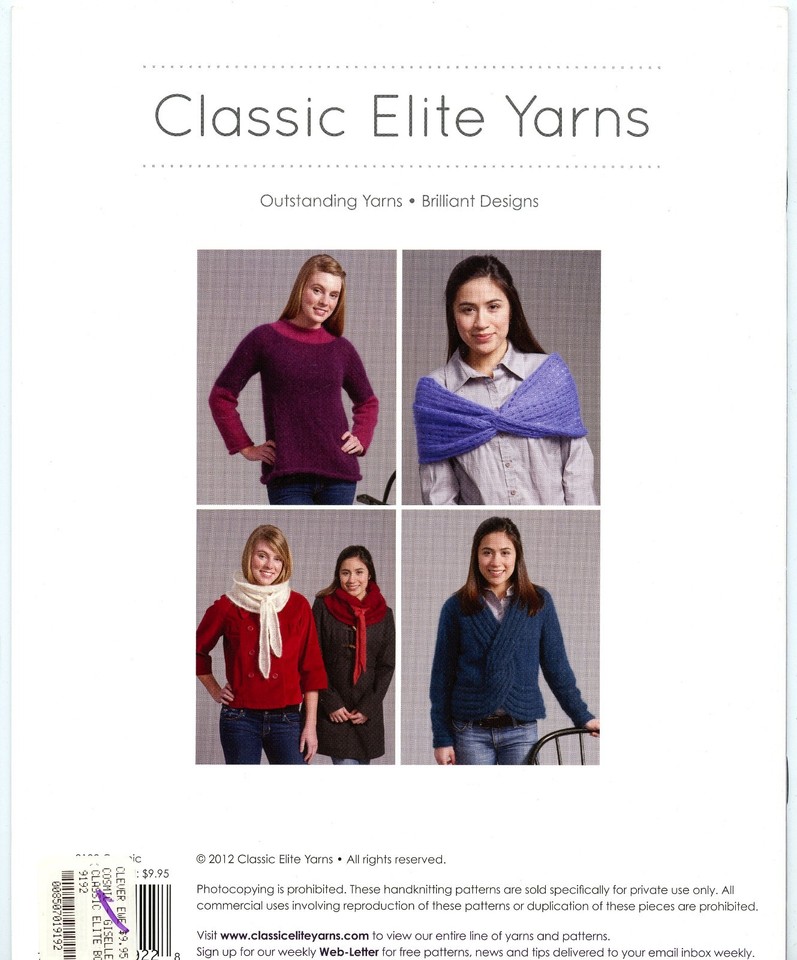 CEY Cosmic Classic Elite Yarns Knitting Pattern Book 9192 - 4 Designs ...