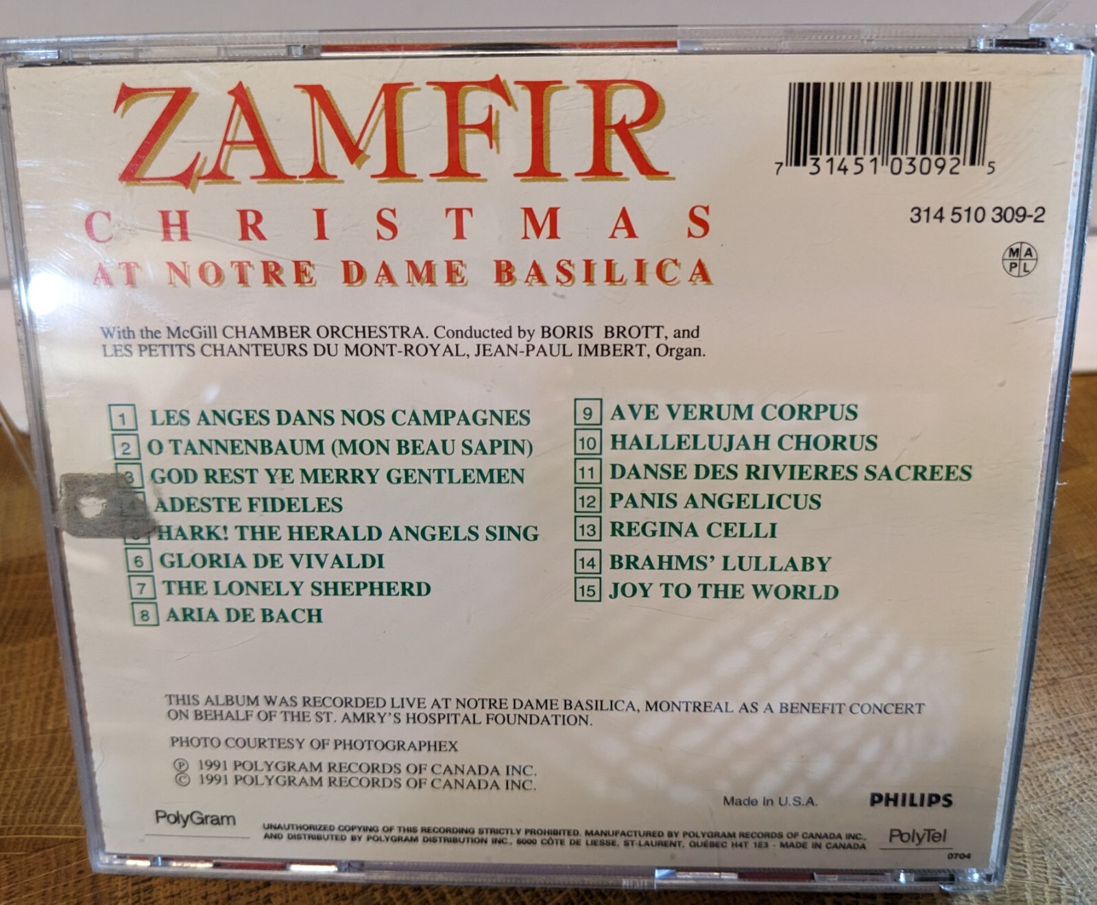 Zamfir Christmas at Notre Dame Basilica by Gheorghe Zamfir (Pan Flute ...