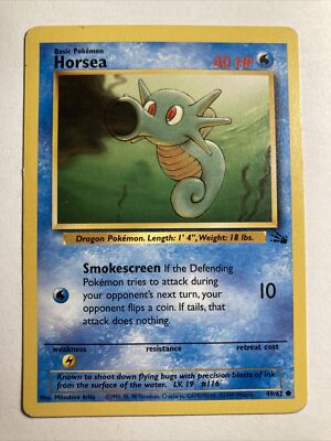 Horsea Pokemon Card 49/62 | eBay