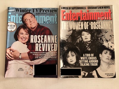 ROSEANNE Ent. Weekly magazines (2), 1995 & 2018 - feat. new and reboot ...