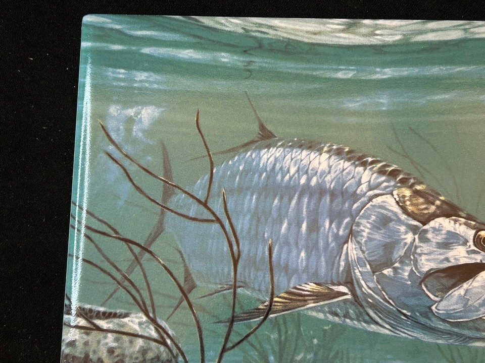 Don Ray Wildlife Art Ceramic Tile 8”x6” ''Marquesas Key Tarpon" Ocean ...