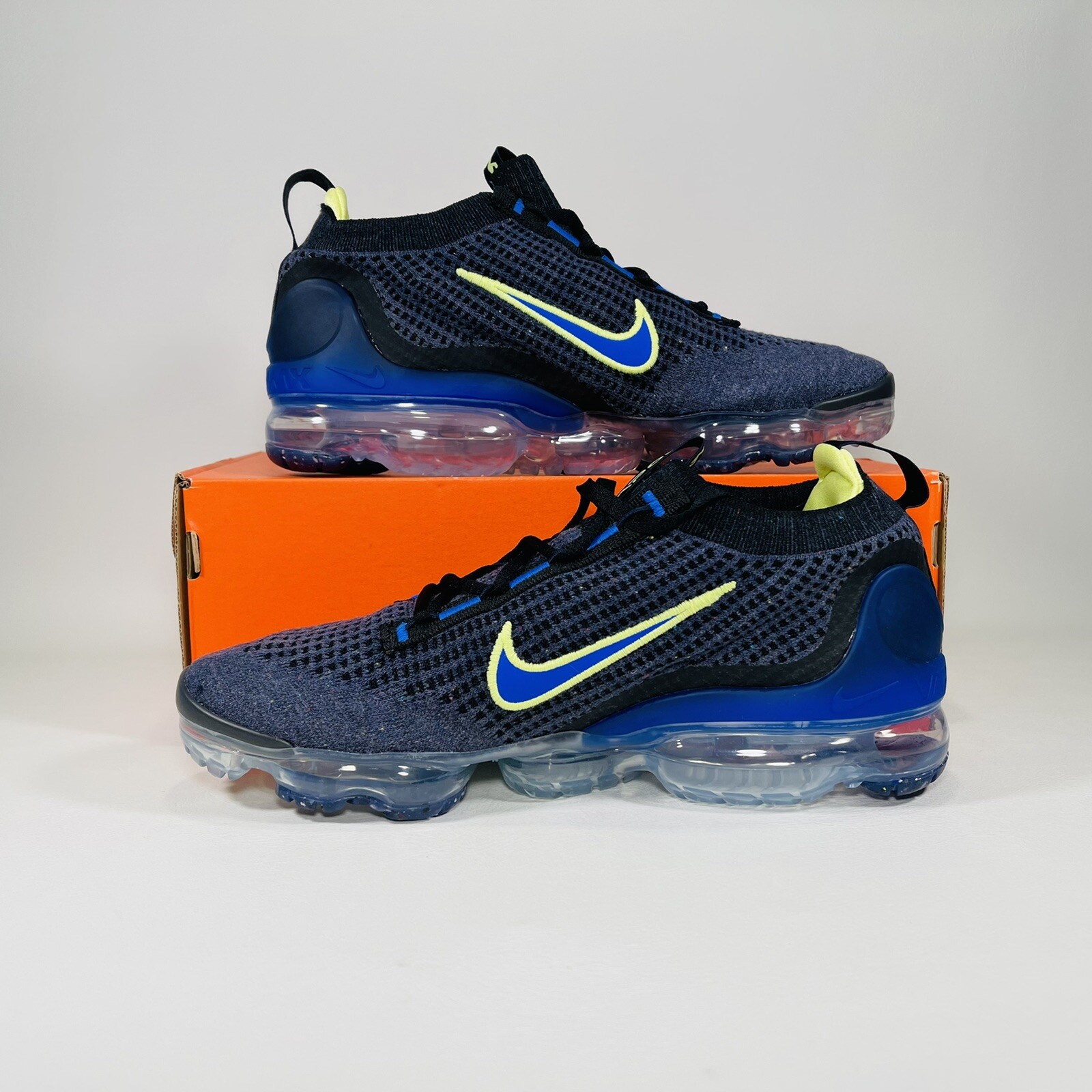 Nike Air Vapormax 2021 FK Men's Shoes Athletic Sneakers Obsidian Lemon ...