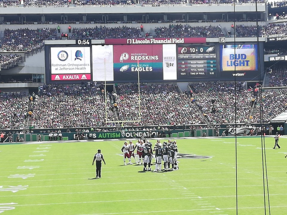 2 Philadelphia Eagles vs Washington Commanders Tickets Row 10 Lower ...