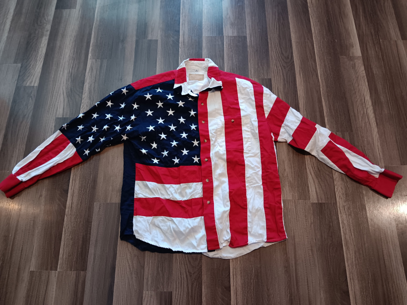 Scully Mens XL American Flag Patriotic Western up But… - Gem