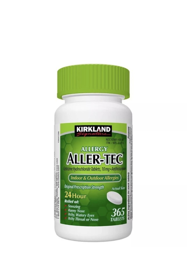 Kirkland Signature Allergy, Aller-Tec 10mg, 365 Tablets 1 Pack | eBay