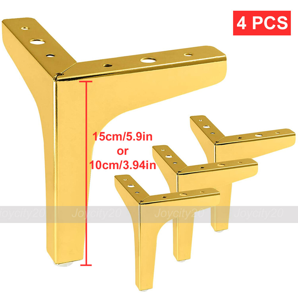 4PCS 10/15cm Furniture Sofa Legs Modern Metal Diamond Triangle ...