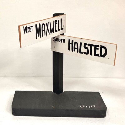 CHICAGO - Maxwell Halsted Street Sign - FLEA MKT SIGN - Otto Street ...
