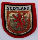 Vintage Scotland Coat Of Arms Woven Patch w/ Felt Red Back | eBay