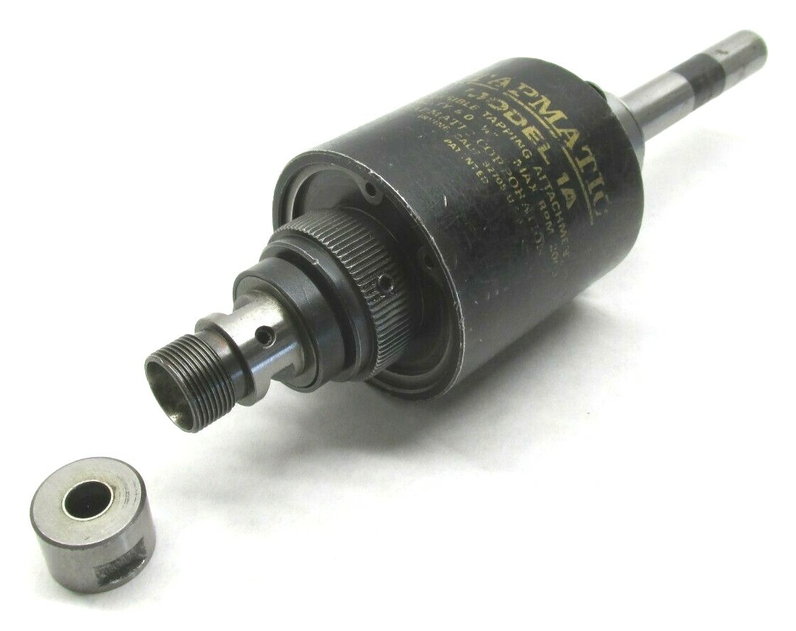 TAPMATIC #0 to 1/4" REVERSIBLE TAPPING HEAD ATTACHMENT w/ 1/2" SHANK ...