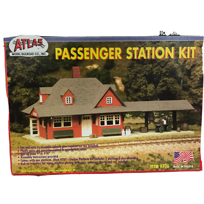 Atlas 706 HO-Scale Passenger Station Kit Easy Assembly, No Painting | eBay