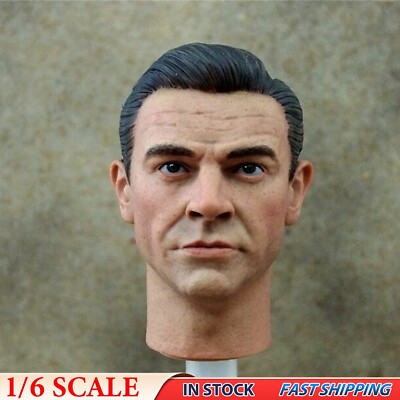 1/6 Sean Connery 007 Spy Male Man Head Sculpt F 12"Hot Toys Worldbox ...