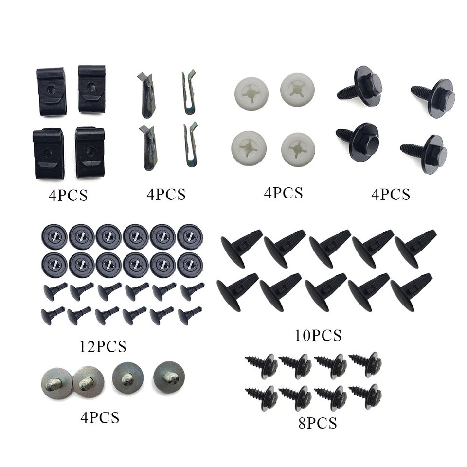 50Pcs For Toyota Engine Splash Shield Fender Bumper Screw Clips Rivet ...