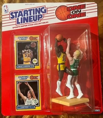 1989 Starting Lineup One-on-One: Magic Johnson vs. Larry Bird ...