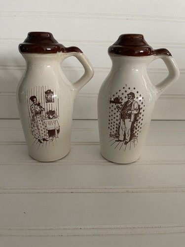 Hab Crocks Pottery Habitant Potteries Beaceware Canada Salt and Pepper ...