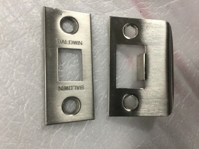 Baldwin Images Estate Latch Face plate and Strike Plate Satin Nickel ...