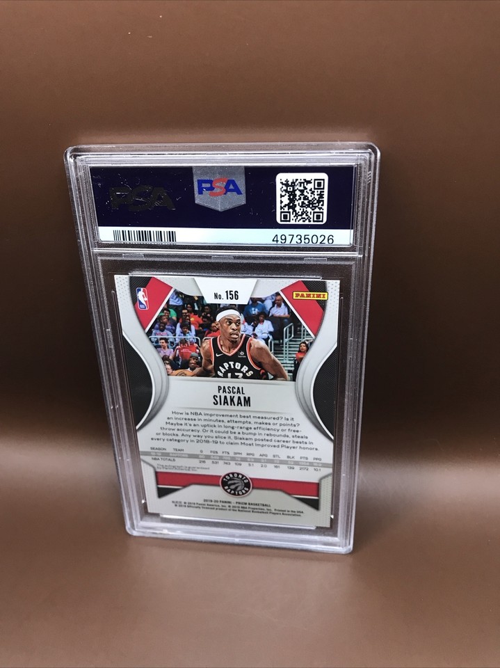 2019-20 Prizm Pascal Siakam Base Autograph Auto #156 PSA 9 MINT Raptors ...