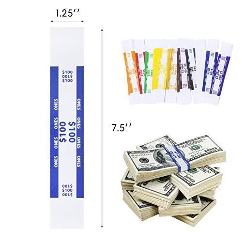 USD Dollar ID Wrap Currency Money Bundle Bands Strap 300 Pcs Assortment ...