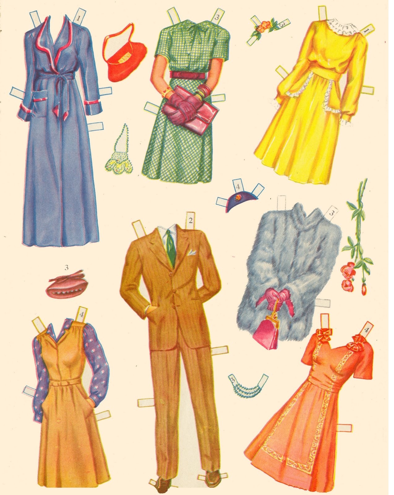 VINTGE 1944 WARDROBE BOX PAPER DOLL LASER REPRODUCTIN~LO PRICE~Orig ...