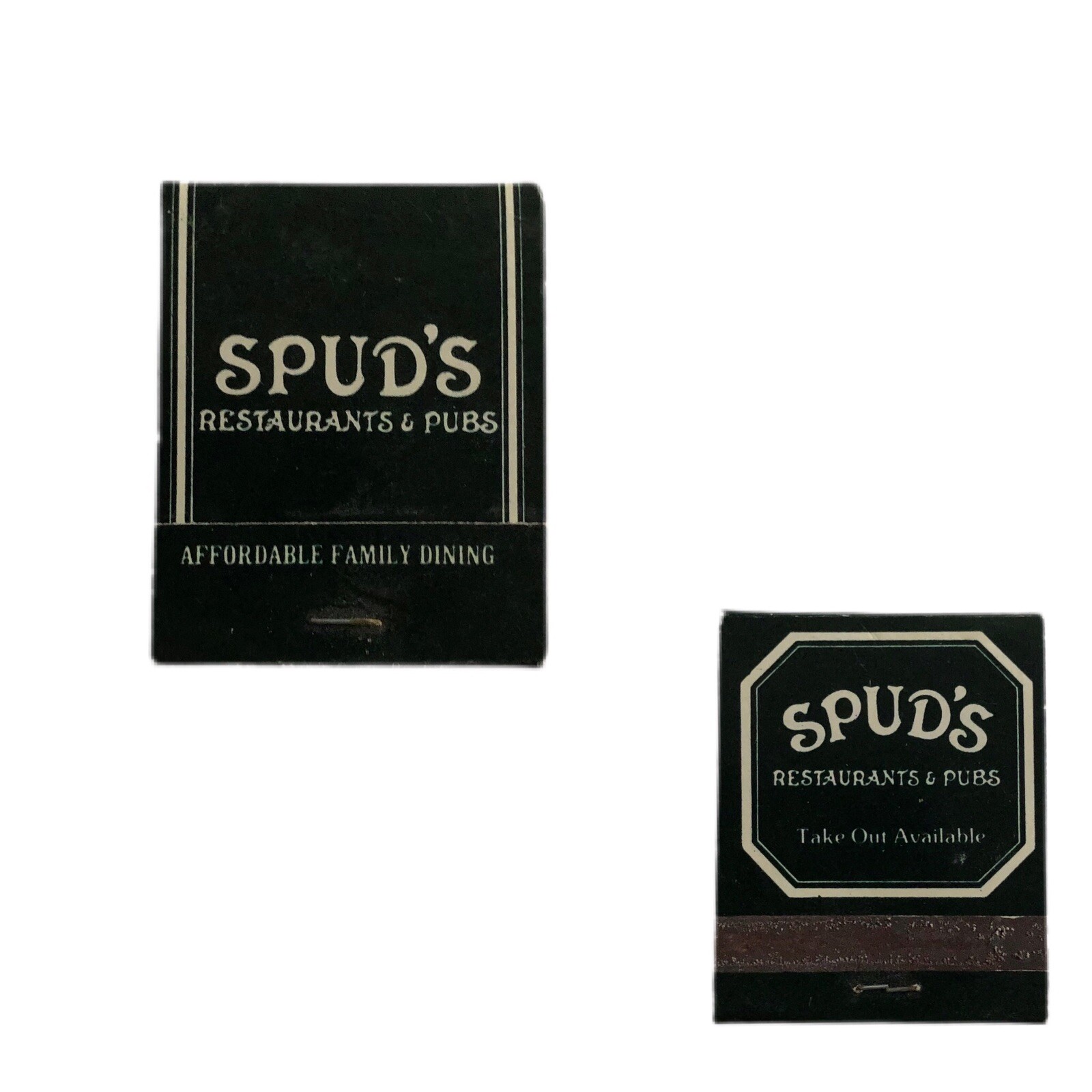 Vtg Matchbox Spuds Restaurant Pub North Hampton MA Advertise Matches ...
