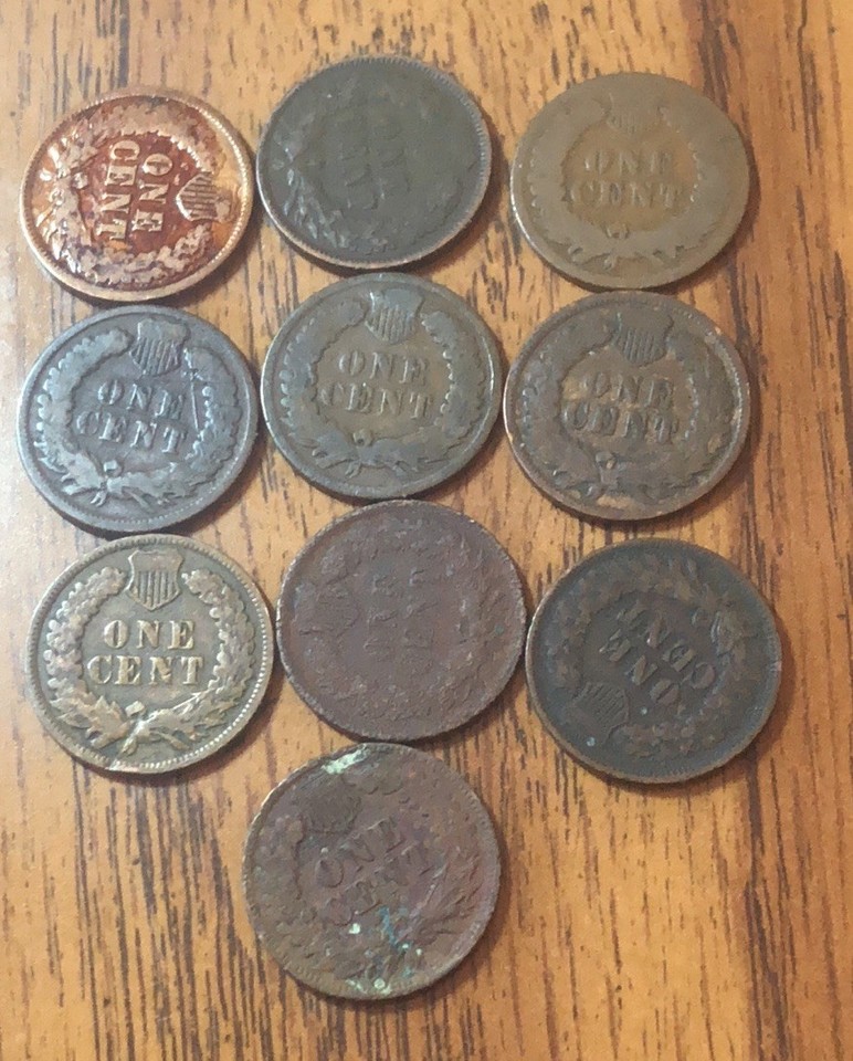 Indian Cents 1800s/1900s Your Get (10) Of These Actual Penny’s Old ...