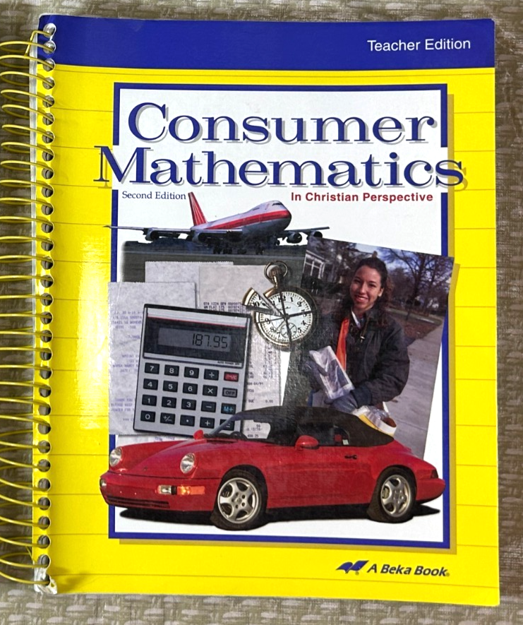 Abeka Consumer Mathematics 2nd Edition, Student Text & Teacher Book ...
