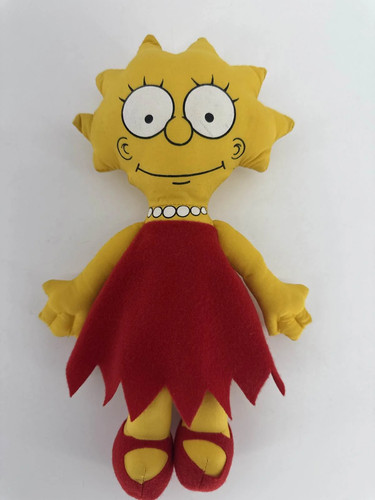 Lisa Simpson Plush Doll The Simpsons TV Show Character Toy Red Dress Vintage | eBay