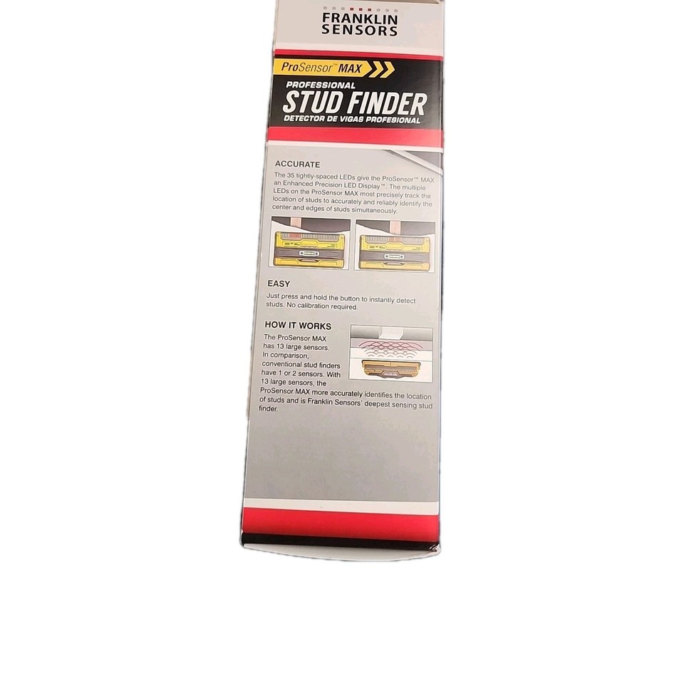 Franklin Sensors ProSensor MAX Stud Finder w/13 Sensors - Wood & Metal ...